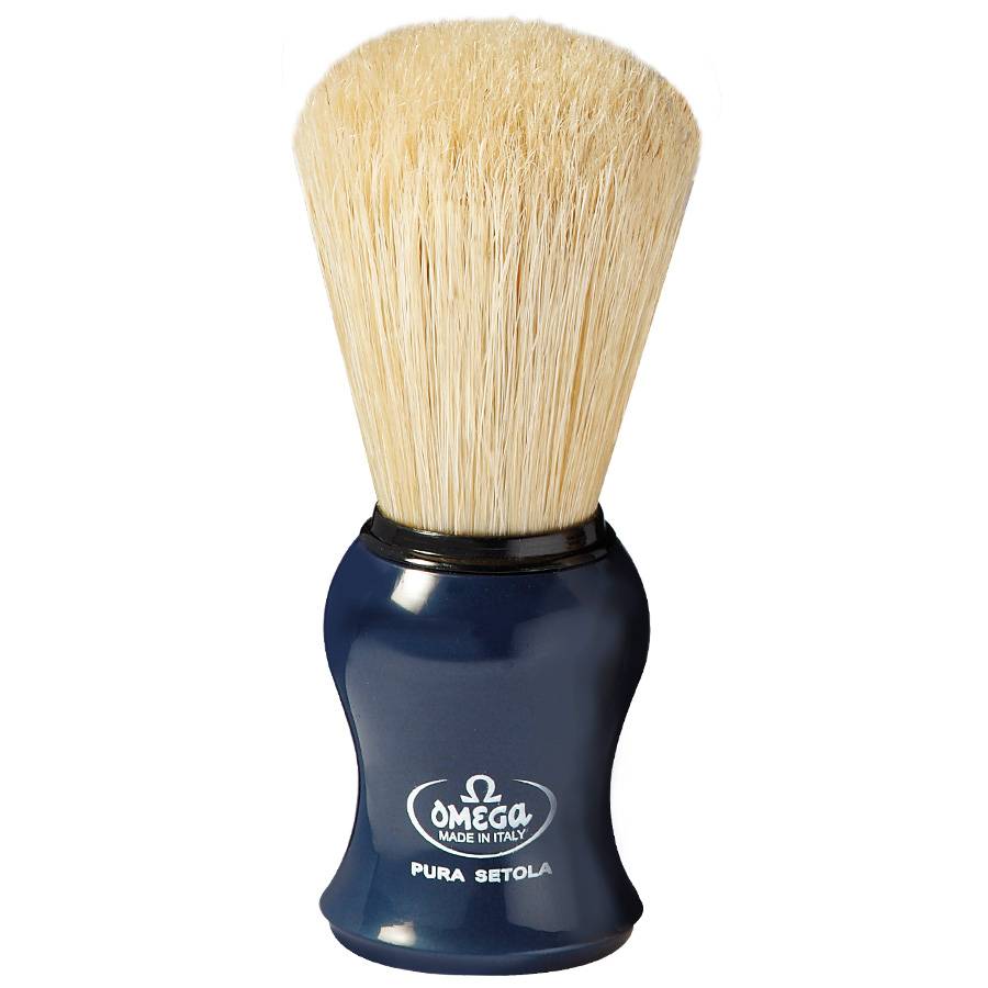 Omega Shaving Soap and Shaving Synthetic Brush Kit (Red/Dark Blue ...