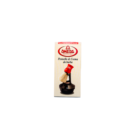 Omega Shaving Soap and Shaving Synthetic Brush Kit (Red/Dark Blue ...