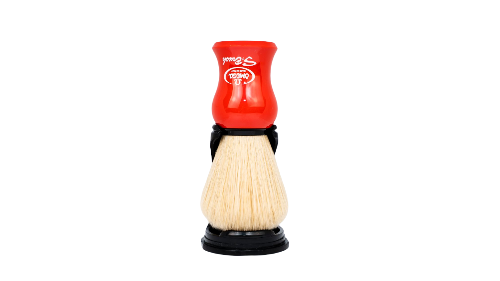 Omega Shaving Soap and Shaving Synthetic Brush Kit (Red/Dark Blue ...