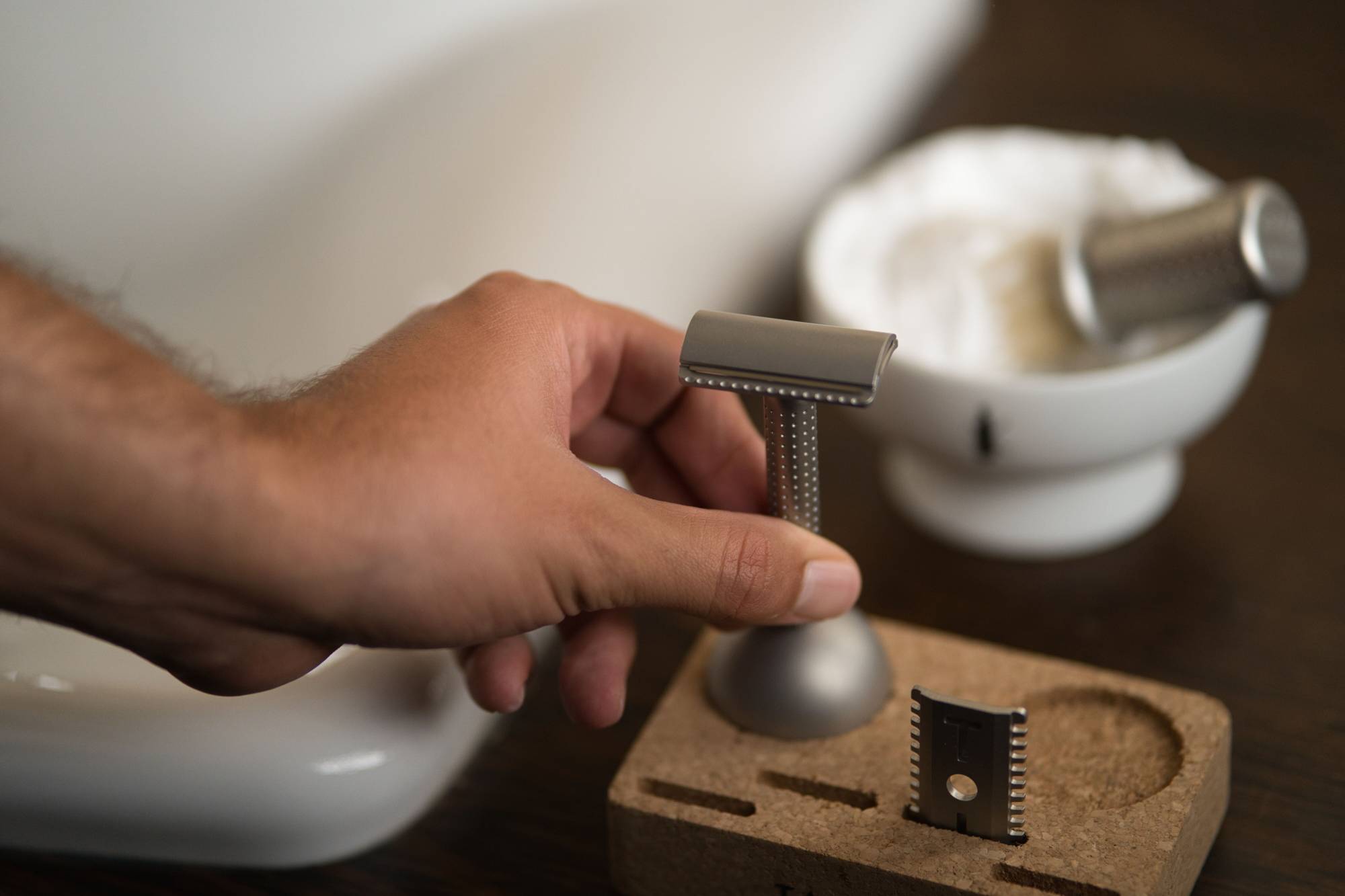 Tatara Masamune Stainless Steel Safety Razor (Matte / Dark)