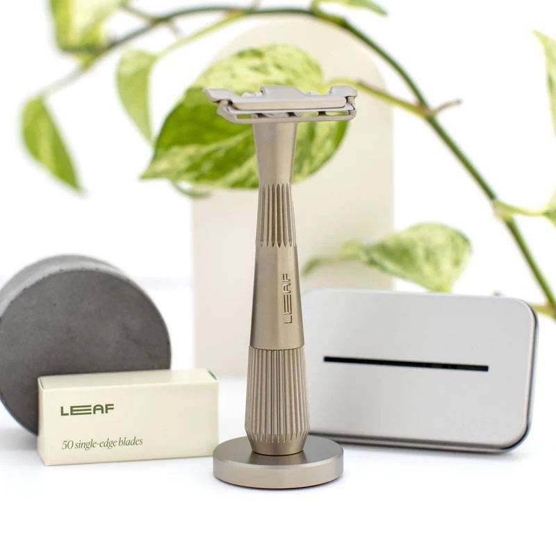 Leaf Shave Twig Kit / Single Edge Kit comes with Razor, Stand, Blade ...
