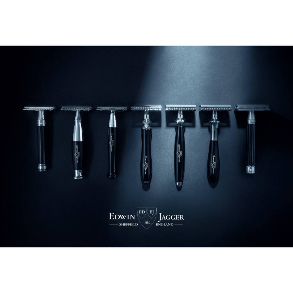 Edwin Jagger Plaza Imitation Ivory DE Razor + Free Feather Blades