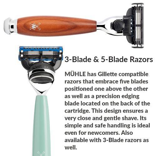MÜHLE Kosmo [R873F] Bog Oak Wood 5 Blade Razor (Gillette Fusion)