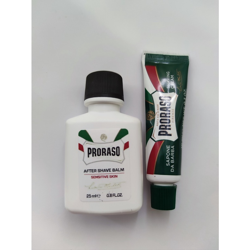 Proraso Travel Pack / Sample Pack Shaving Cream After Shave Balm 10ml ...