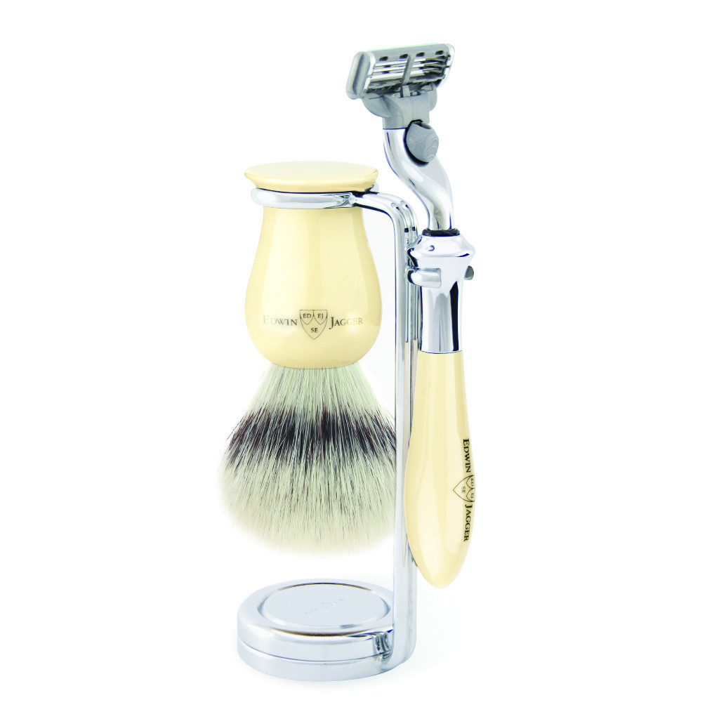 Edwin Jagger 3pc Imitation Ivory Plaza Set (Mach3)