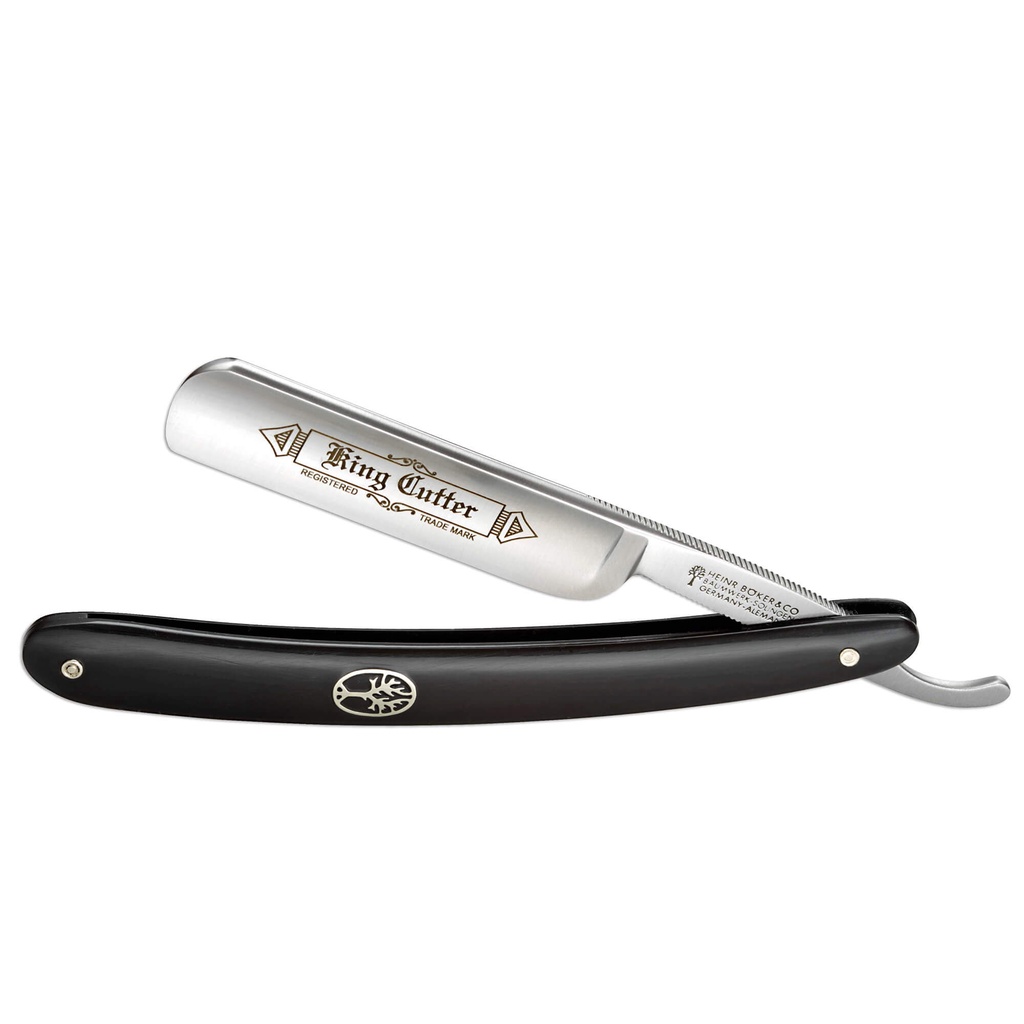 Boker King Cutter 5/8 Straight Razor Carbon Steel Round Point Made in ...