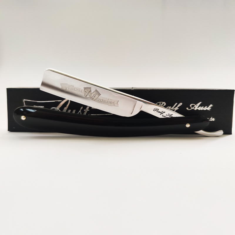 Ralf Aust 5/8 Carbon Steel American Point Straight Razor Made in Germany